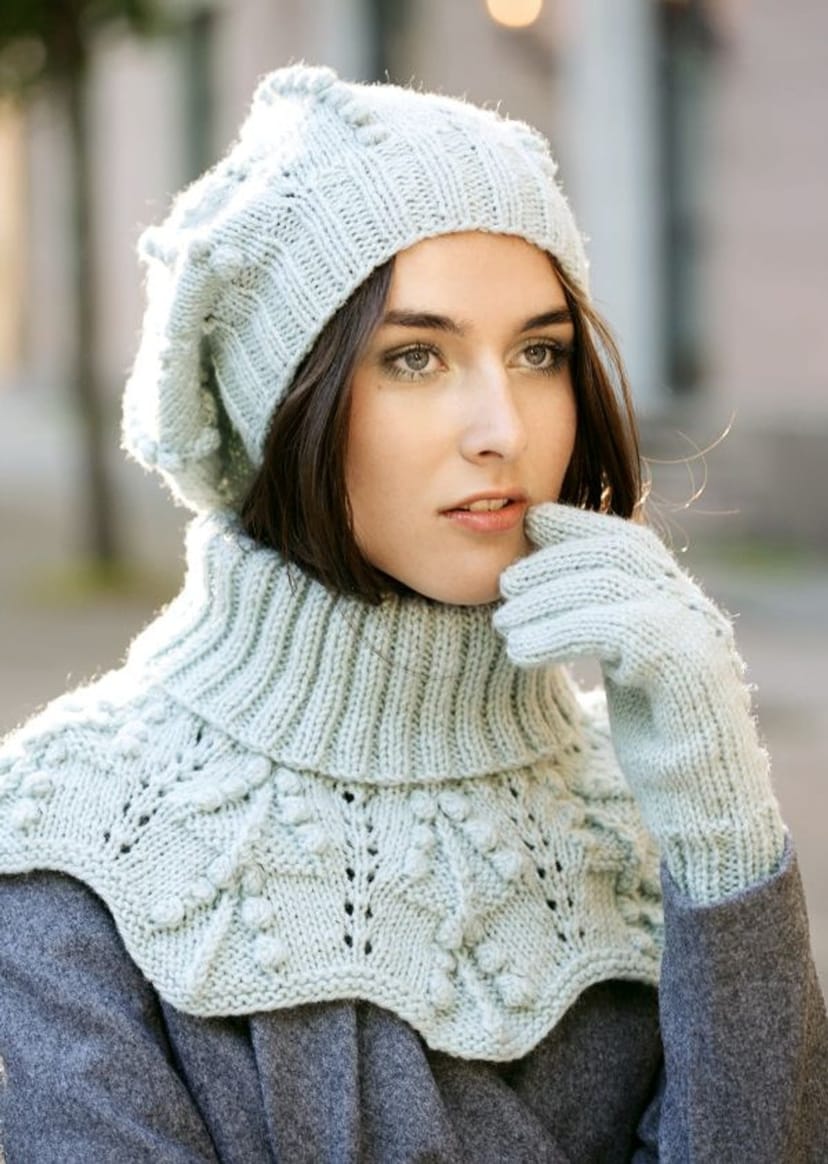 Genser med rundfelling til dame