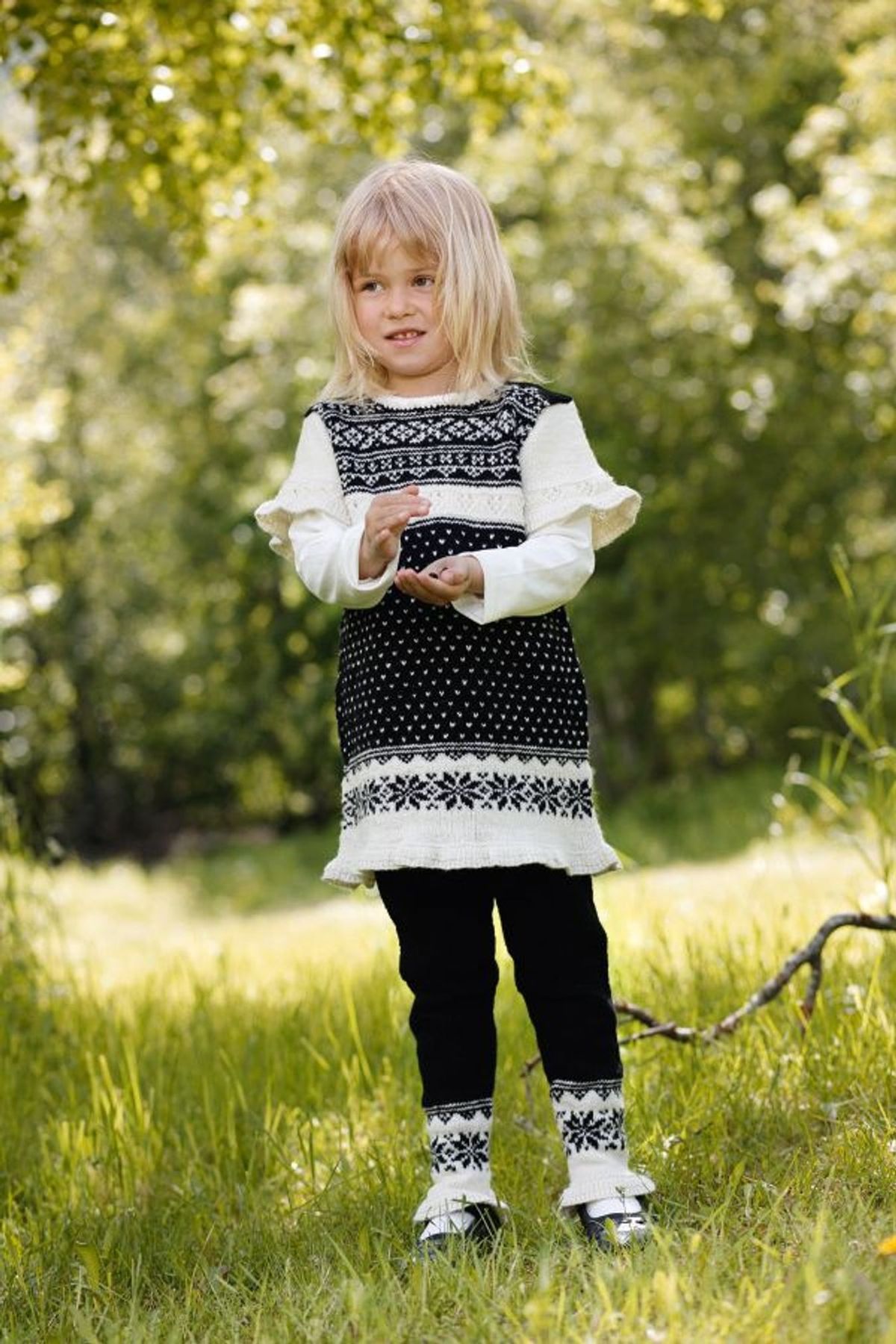 Genser med rundfelling