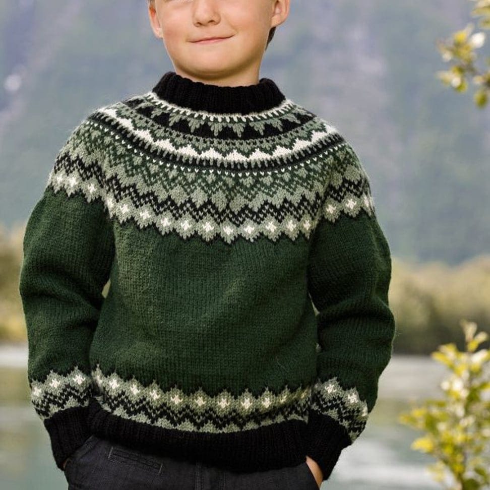 Genser med rundfelling